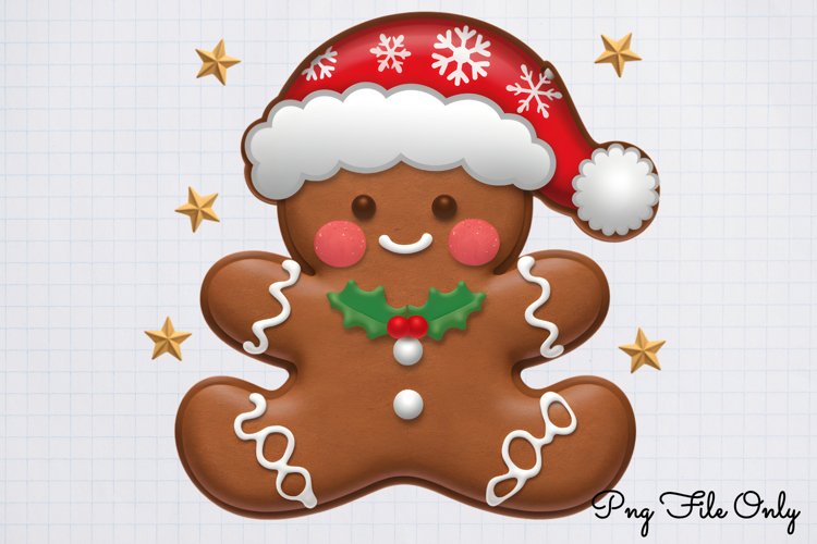 Cute Christmas Gingerbread Clipart PNG (4835923)