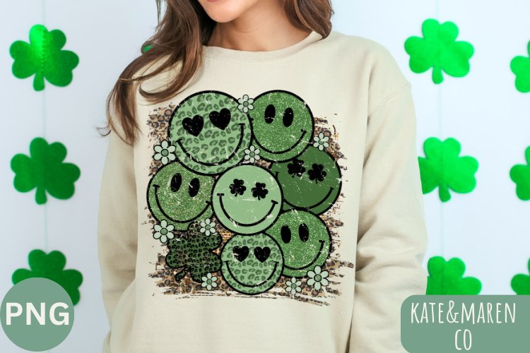 St Patty Smiles PNG, St Patrick PNG, Retro Girl (3238623)