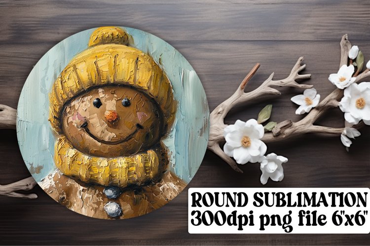 Joyful Sublimation Circle Designs, Gingerbread