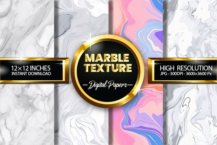 Marble Texture Digital Papers - 04 Variations (3007101)
