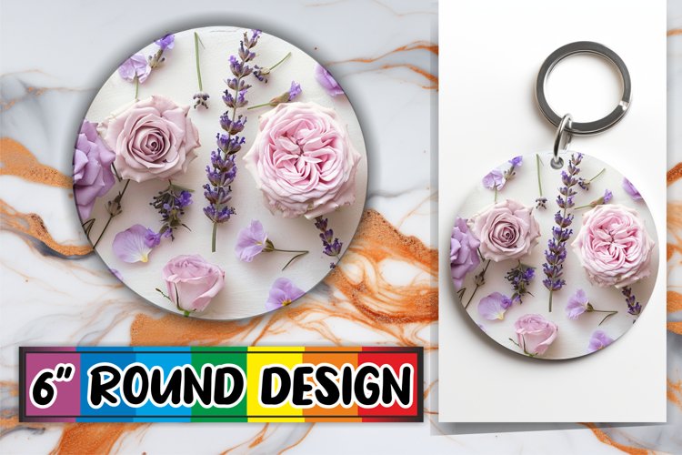 Garden Glam - Circle Sublimation Charm Round