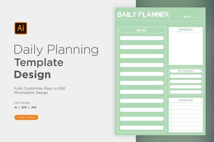 Daily Planner Sheet Design 22