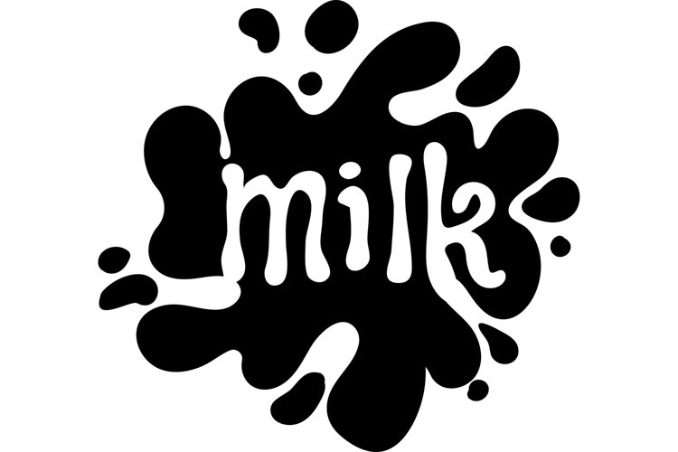 Dairy drop logo milk drop splash emblem for milk (3621472)