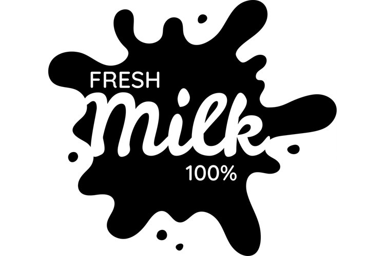Dairy drop logo milk drop splash emblem for milk (3621500)