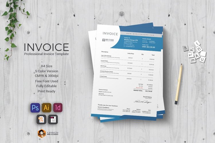 Stylish Invoice Template (1985960)