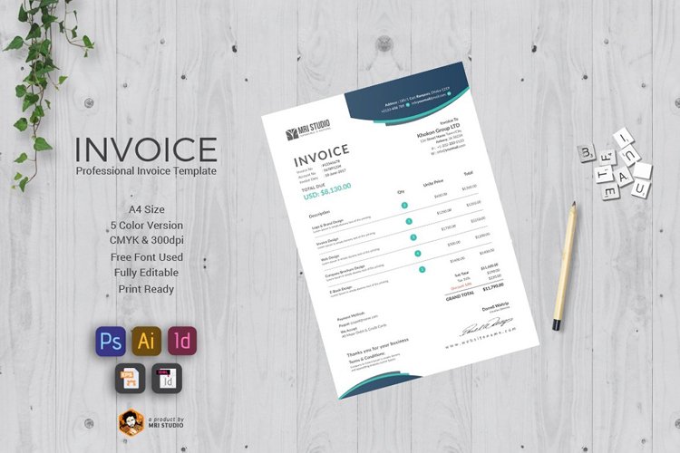 Stylish Invoice Template (1985955)