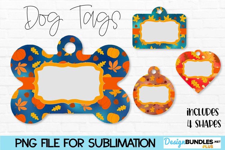 Fall Leaves Sublimation Dog Tags
