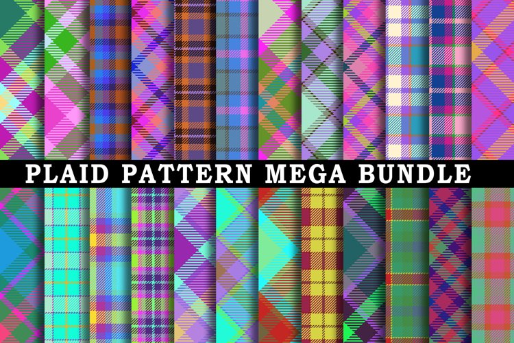 Plaid Pattern Digital Paper Bundle