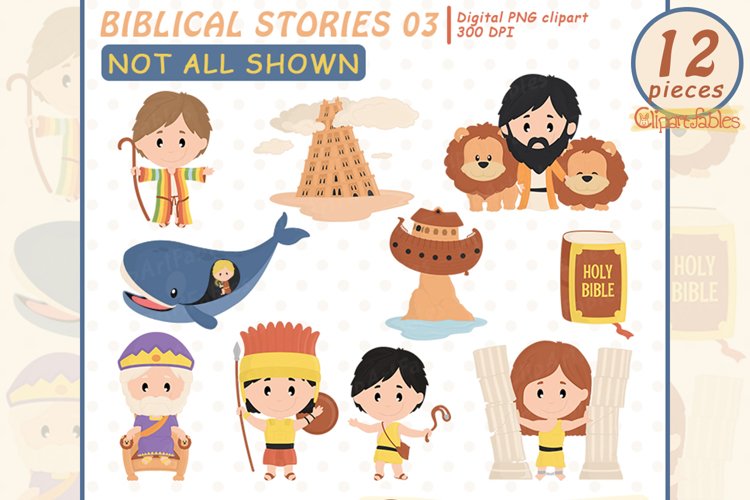 Cute BIBLICAL STORIES clipart for kids - INSTANT download (887702 ...