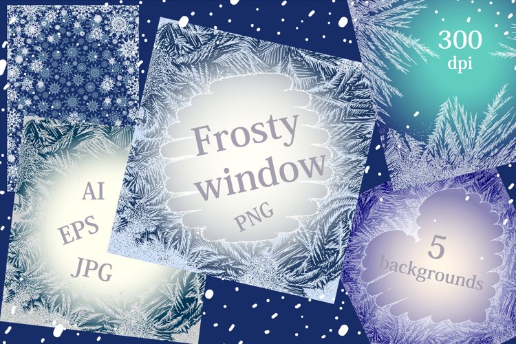 Set of frosty frames Digital items