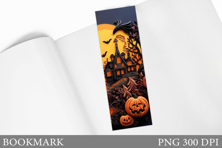 Halloween Bookmark Design. Halloween Pumpkin Bookmark