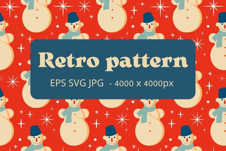 Retro pattern with Snowman's