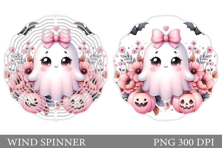 Cute Ghost Wind Spinner Design. Cute Halloween (4405508)