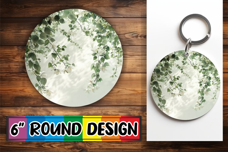 Blossoming Floral Circle Keychains (3519606)