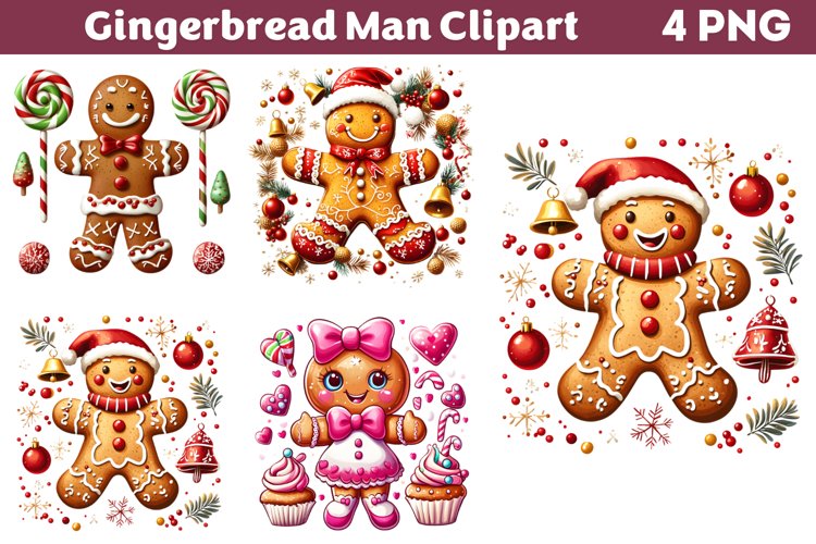 Gingerbread Man Clipart PNG (4832097)