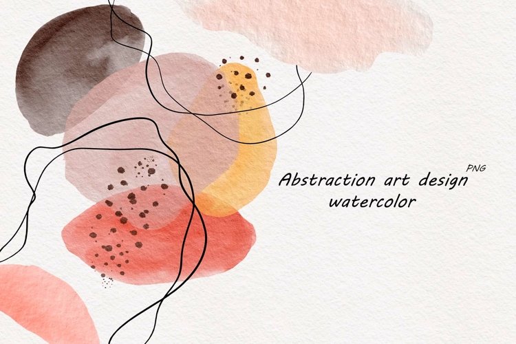 Abstraction art design watercolor png