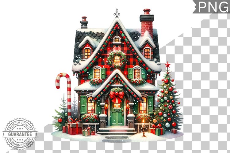 Christmas House Sublimation Clipart