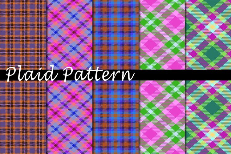 Plaid Pattern Digital Paper Bundle