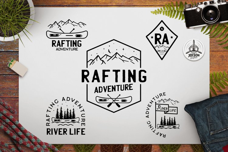 Rafting Adventure Logos, Vector Camping Badges, TShirt SVG