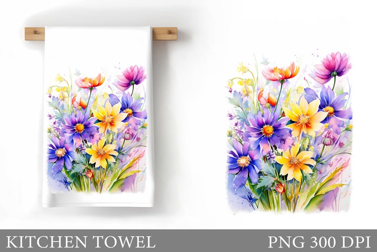 Wildflowers Kitchen Towel. Flowers Kitchen Towel (3053609)