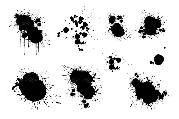 A set of abstract spots, blots, ink streaks. (2170994) | Elements ...