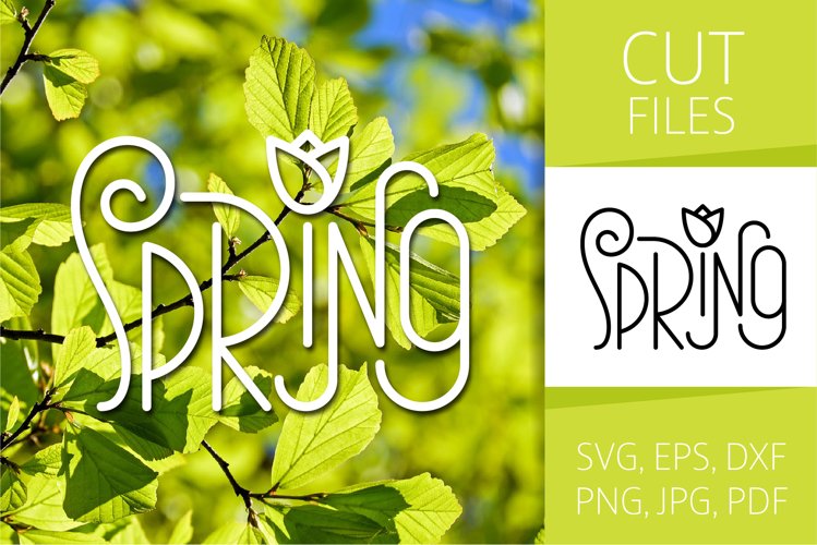 Four Seasons - Spring Word Art | SVG Cut file | Vector EPS