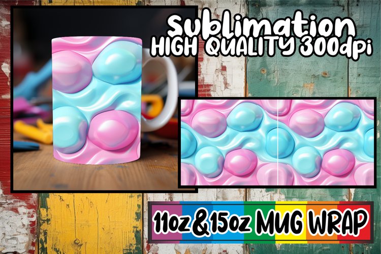 Vibrant Inflated Creations: Sublimation Mug Wrap