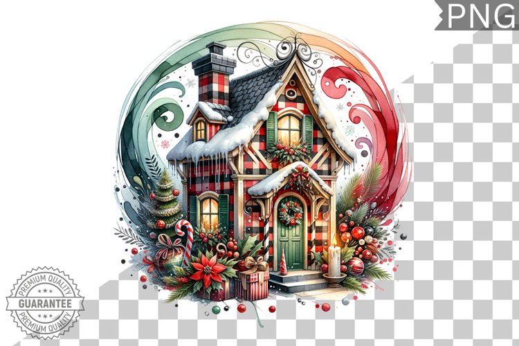 Christmas House Sublimation Clipart