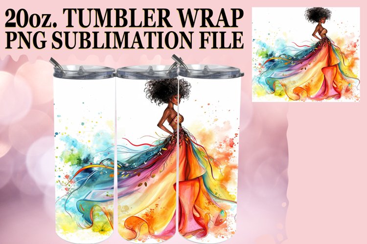 Radiant Watercolor Wedding Tumbler Design: Sublime Joy