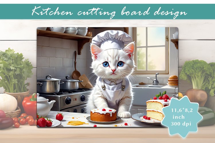 cute cat Cutting Board Design