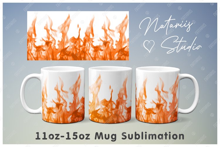 Realistic FIRE pattern for 11 oz - 15 oz mugs (3246429)