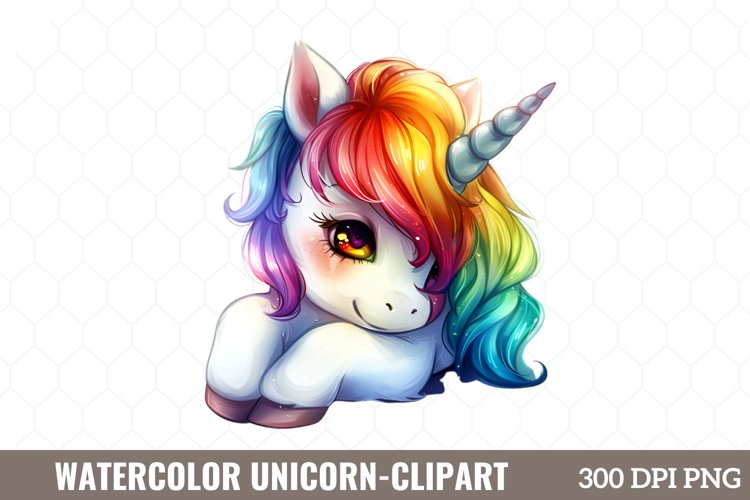 Watercolor Unicorn Clipart, Watercolor Clipart (3527808)