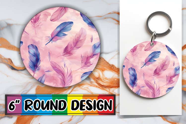 Enchanting Petals: Round Sublimation Keychain Gallery