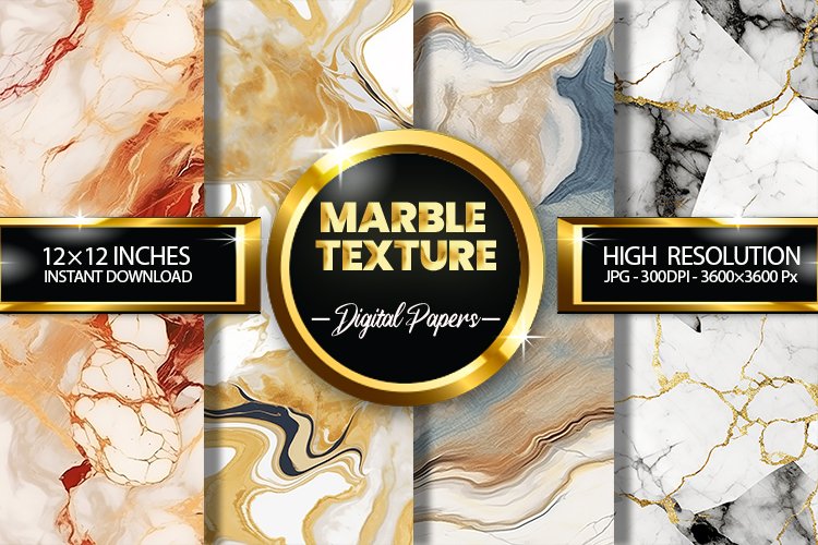 Marble Texture Digital Papers - 04 Variations (3007104)