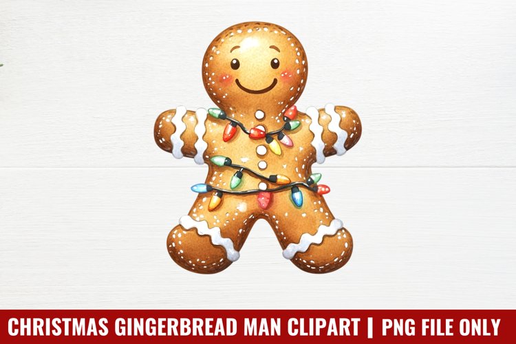 Christmas Gingerbread Man Clipart PNG (4804819)