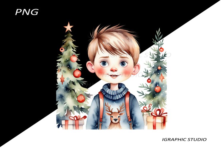 Winter Png, Christmas Boy Clipart, Folk Christmas (4964339)
