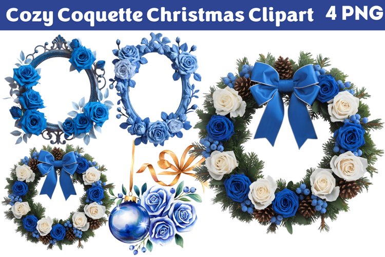 Cozy Coquette Christmas Clipart PNG (4697073)