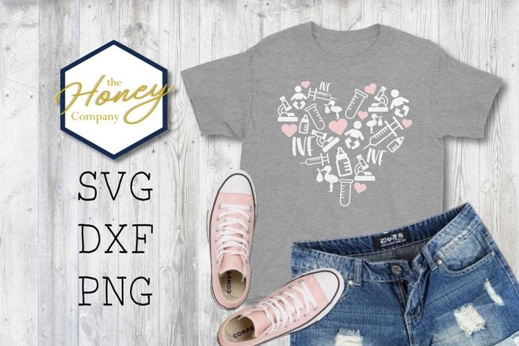 IVF Infertility Awareness Baby SVG DXF PNG Cut File Vector