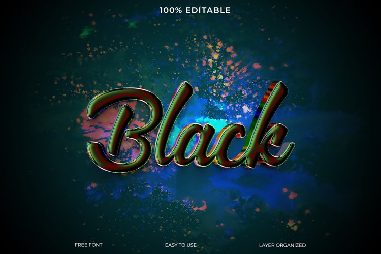 Black Editable Text Effect Style (4684310)