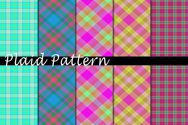 Plaid Pattern Digital Paper Bundle