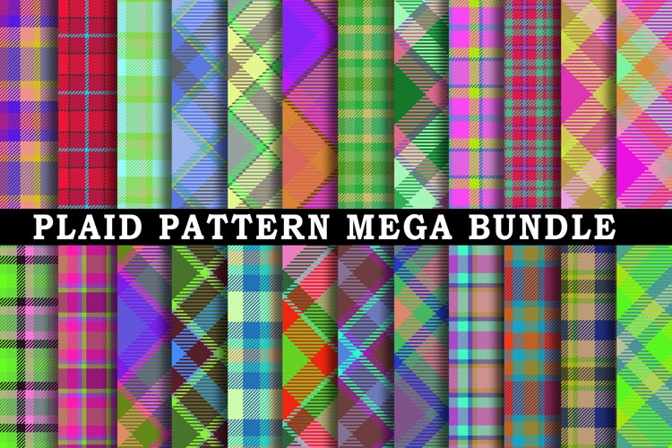 Plaid Pattern Digital Paper Bundle