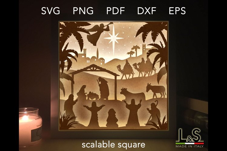 254 Download Christmas Shadow Box SVG Download Free SVG Cut Files 