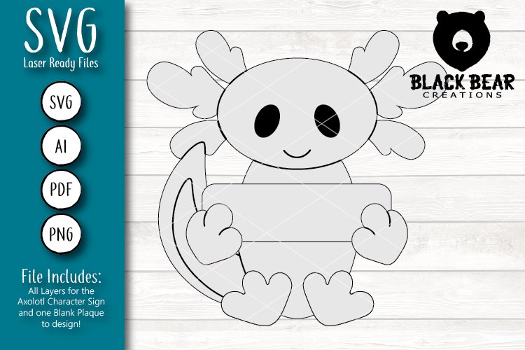 Axolotl Character Interchangeable Sign