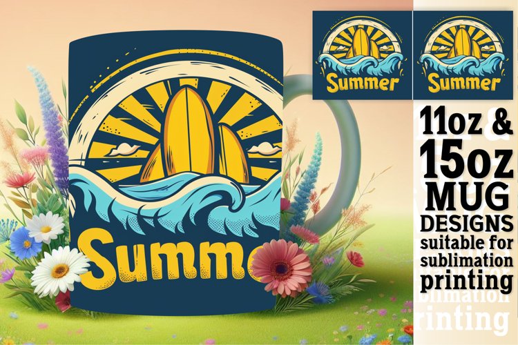 Classic Summer Revival: Sublimation Mug Design (3922197)