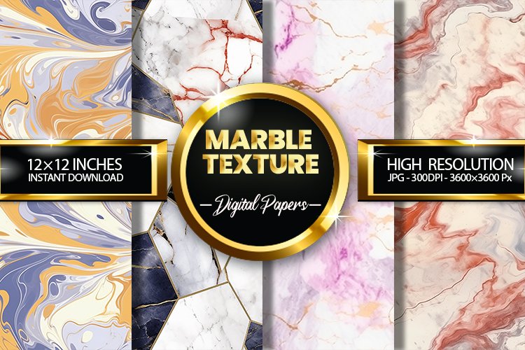 Marble Texture Digital Papers - 04 Variations (3007105)