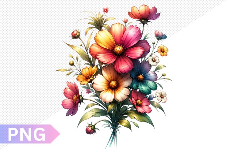 Flowers Sublimation - Clipart PNG Design