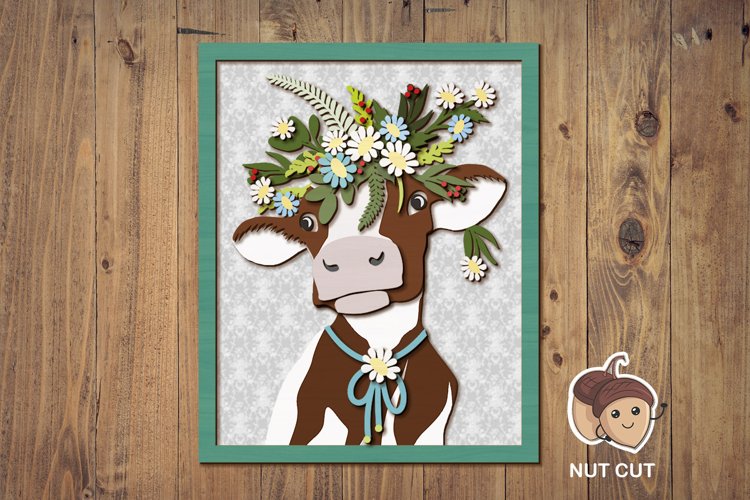 Cow Farmhouse SVG laser cut files for Glowforge, Cricut (1457852 ...