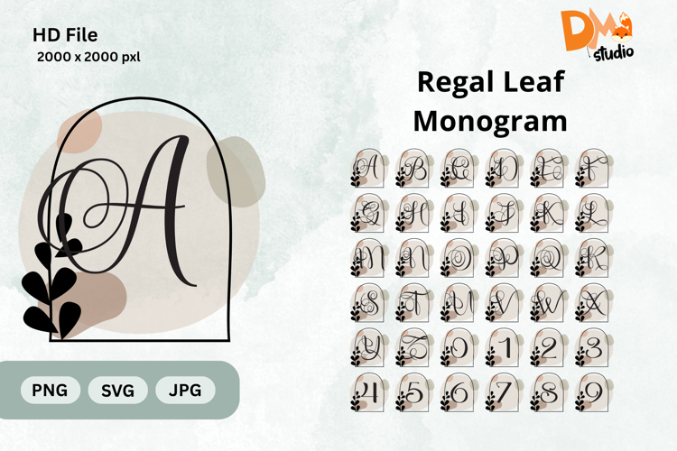 Regal Leaf Monogram