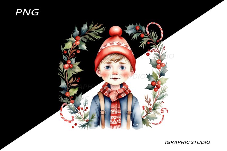 Winter Png, Christmas Boy Clipart, Folk Christmas (4964343)