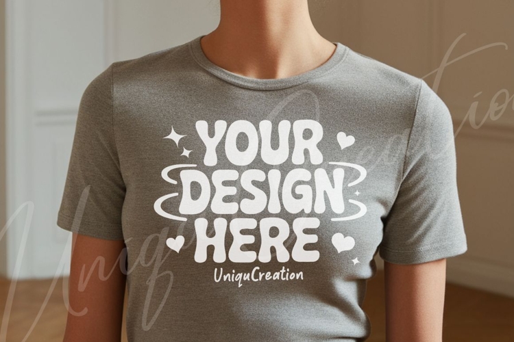 Minimalist Light Gray T-Shirt Mockup